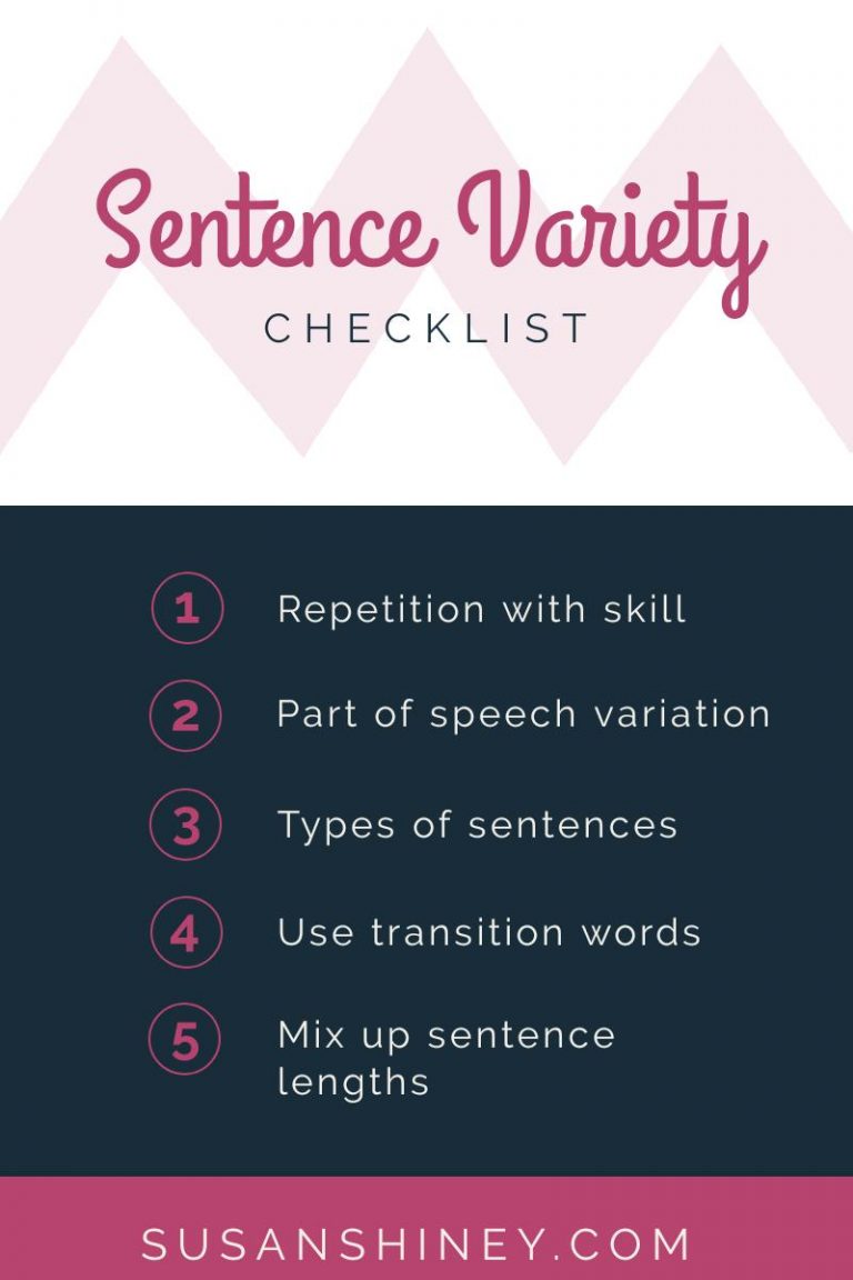 5 Ways to Improve Sentence Variety - Susan Shiney